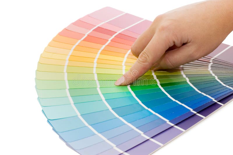 Woman Hand Pointing To A Sample Color Chart Picture. Image: 16757947