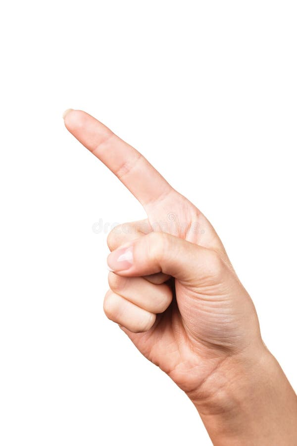 Woman hand poiting symbol stock image. Image of business - 66001969