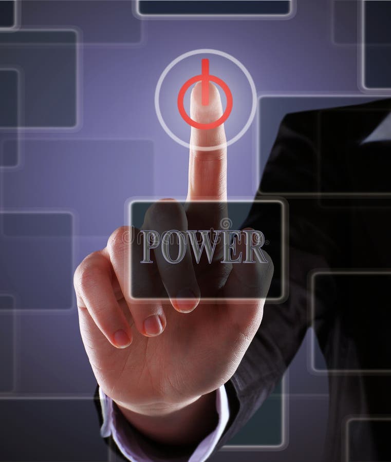 Woman hand pressing stock photo. Image of professional - 39386206