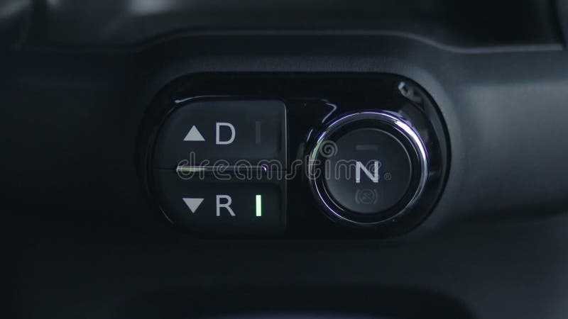 Woman Hand Pushing Reverse Gear Button in Car Stock Video - Video of ...