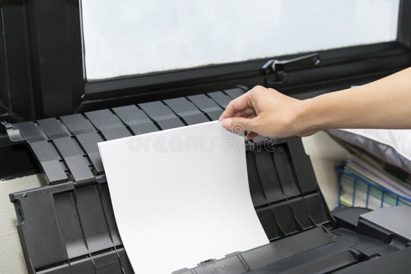 Woman Hand Putting a Sheet of Paper Stock Photo - Image of activity ...