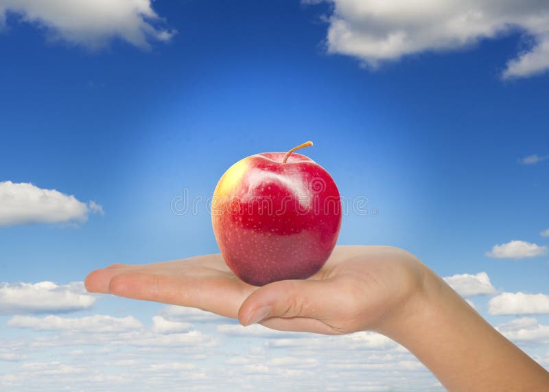 Temptation stock photo. Image of apple, single, hands - 7921840
