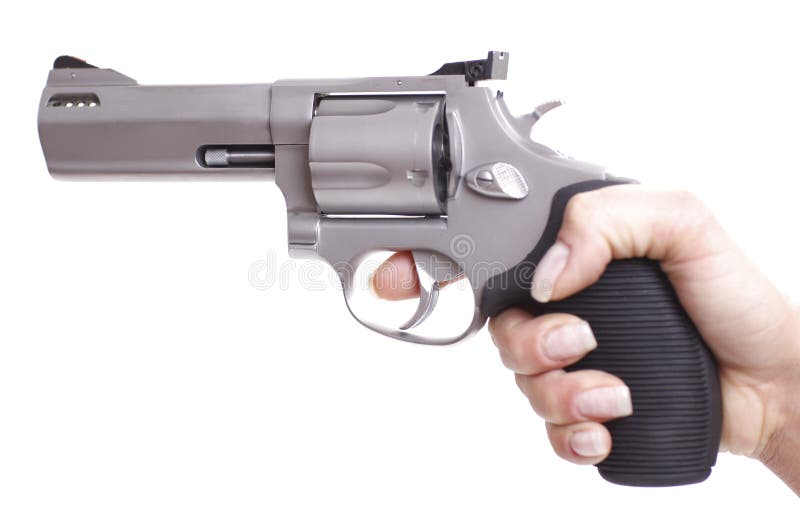 Man with a revolver stock photo. Image of strong, long - 32775896