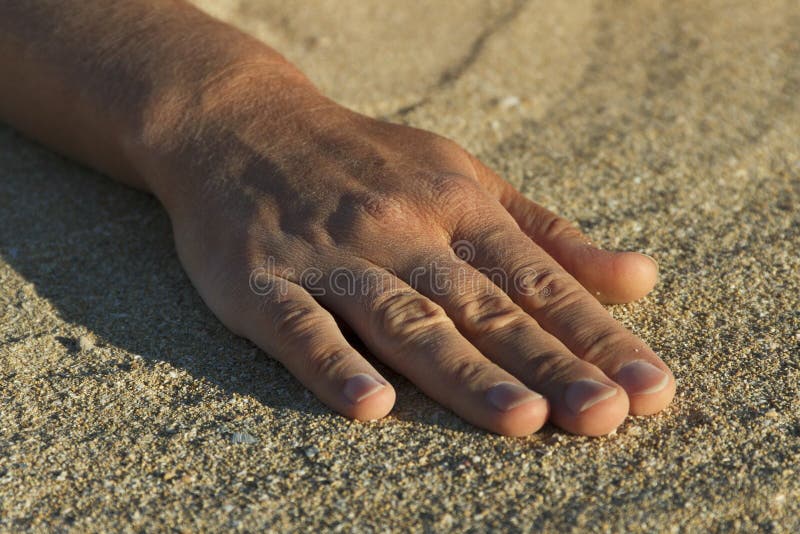 Woman hand and sand. stock image. Image of palm, coast - 39661179