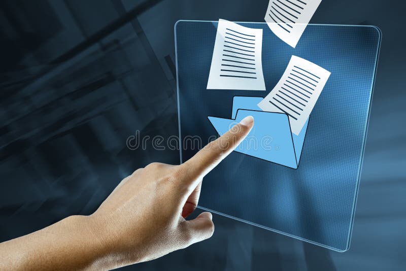 Woman hand on screen stock image. Image of busines, cancel - 18947145