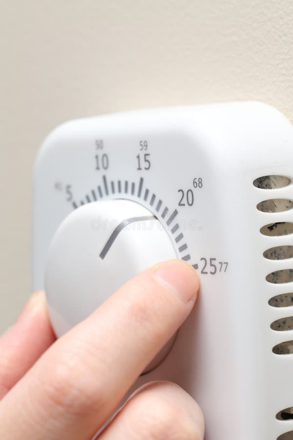 Setting thermostat stock image. Image of climate, cool - 5441529