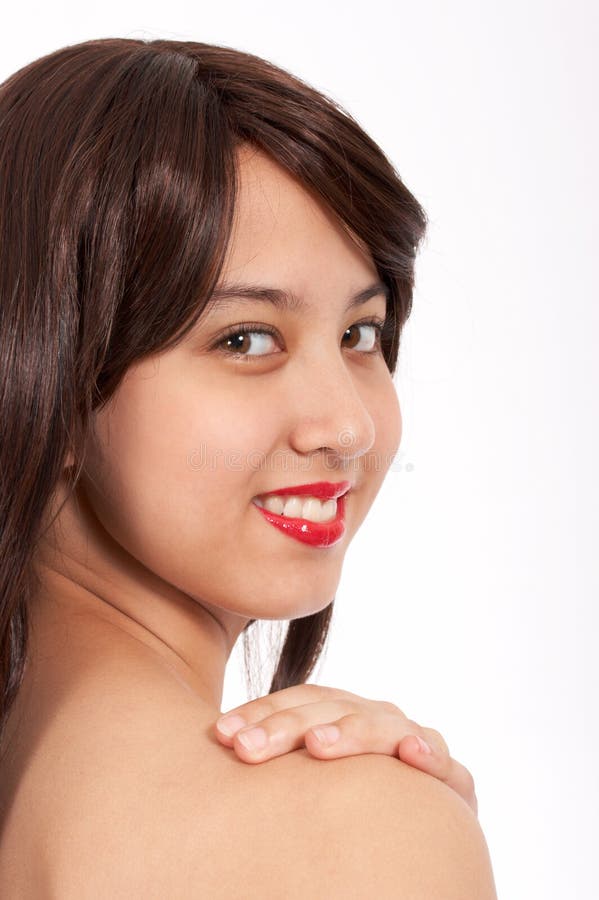 Woman with Hand on Shoulder Stock Image - Image of fitness, looking ...