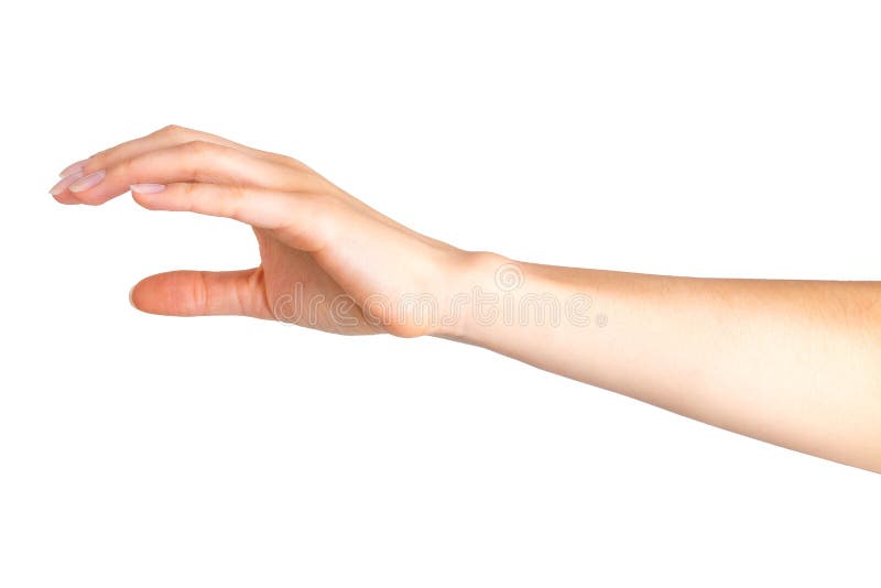 Woman Hand Showing Picking Up Pose Or Holding Stock Image Image Of Isolated Fist 131897621