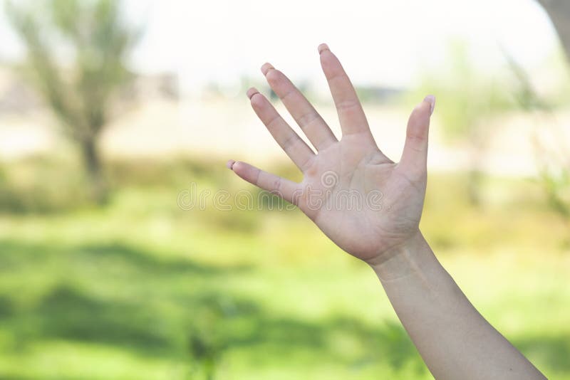 Asian Women Showing Stop Hand Gesture Stock Photo - Image of hand ...
