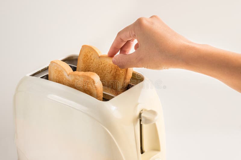 Toast Bread with Strawberry Jam on Plate Stock Photo - Image of ...