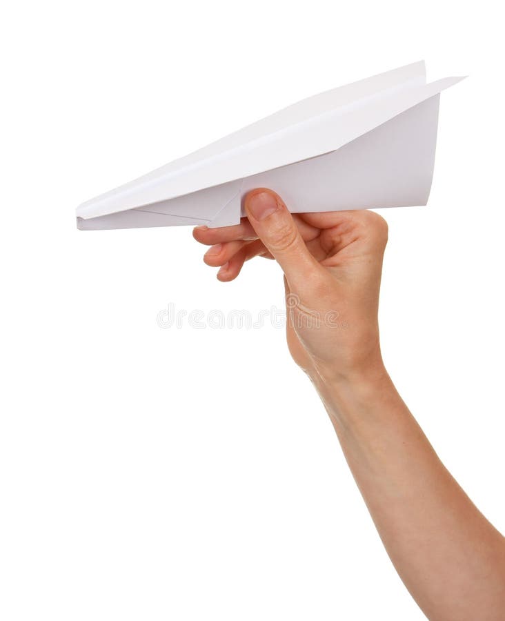 Launching a paper airplane stock photo. Image of sheet - 748084