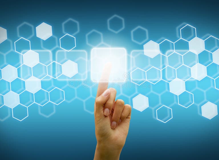 Hand Touching Digital Screen Stock Illustrations – 15,216 Hand Touching ...