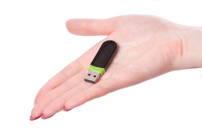 Woman Hand with Usb Flash Memory Stock Image - Image of hand, feminine ...
