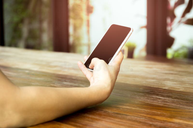 Woman Hand Using Cell Phone Stock Image - Image of looking, cellular ...