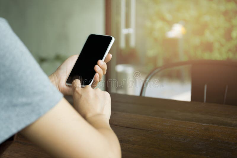 Woman Hand Using Cell Phone Stock Photo - Image of finger, device: 96846968