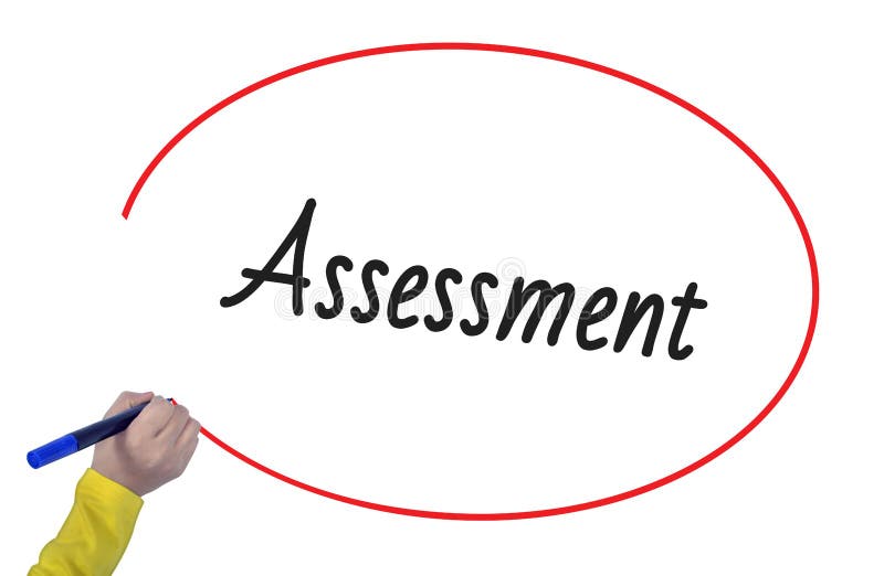 Woman Hand Writing Assessment With Marker Stock Photo - Image of ...