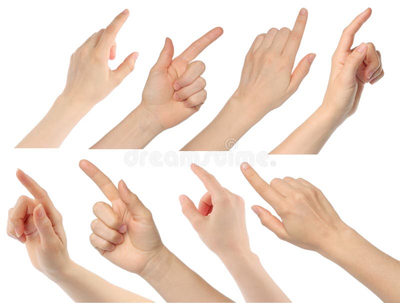 Set of Hands Making the Numbers Stock Image - Image of female, four ...
