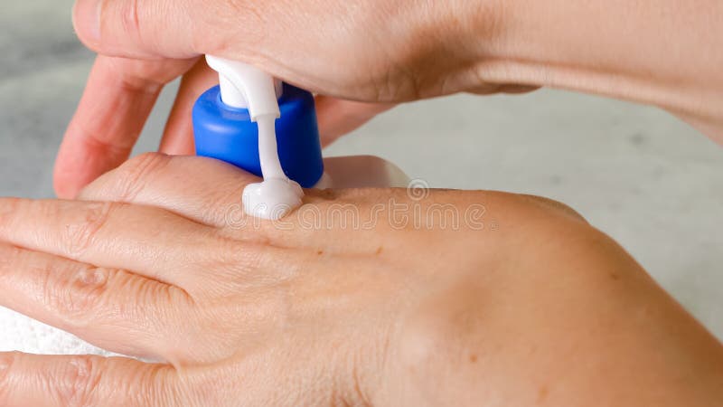 Woman Hands Applying Hand Cream, Close-up Stock Image - Image of ...