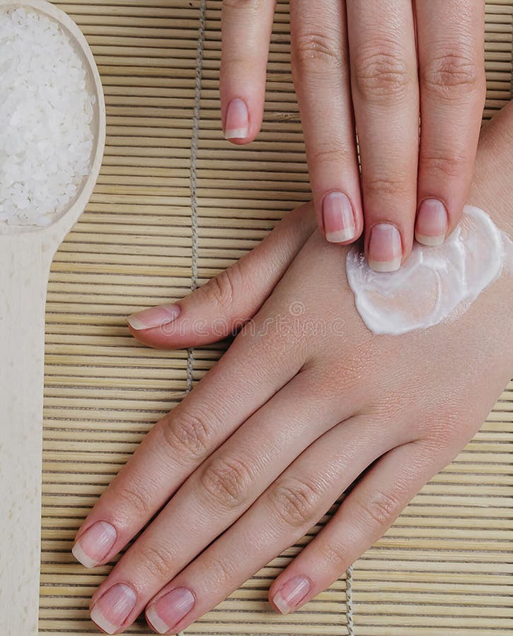 Woman hands care stock photo. Image of salt, salon, applying - 90366664
