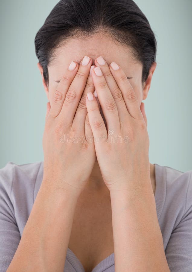 Woman Crying into Tissue Against Brown Background Stock Photo - Image ...