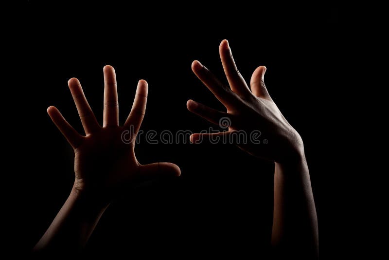 Woman Hands Fingers Entangled B&w Stock Image - Image of shape ...