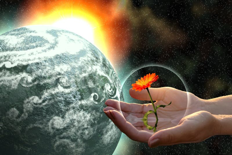 Alone Island in the Universe Stock Photo - Image of humanity, blue ...