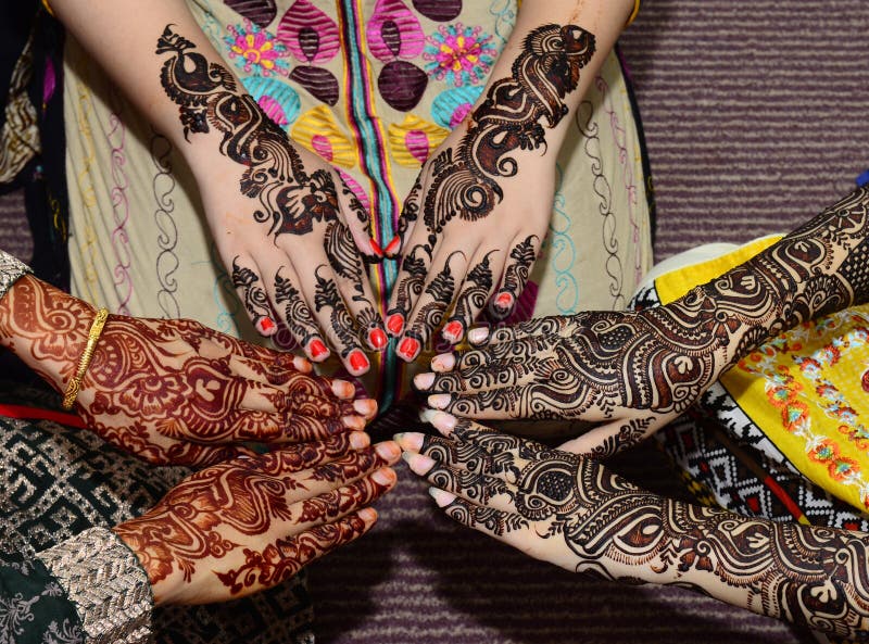 Woman hands with henna stock image. Image of golden, close - 79411219