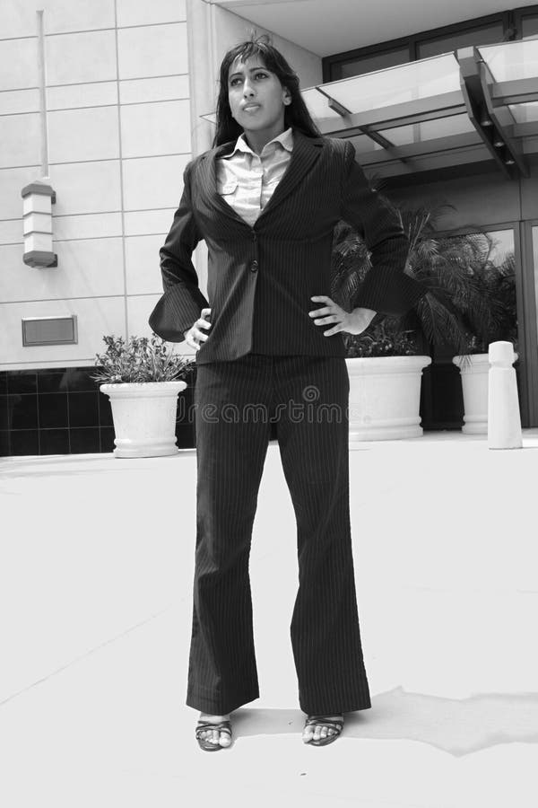 Woman With Hands On Hips Stock Image Image Of Businesswoman 5815521