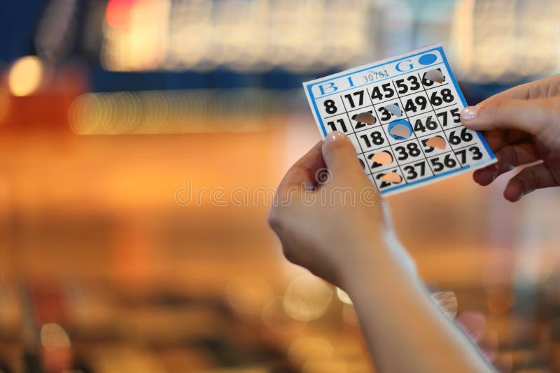 Hands Hold Bingo Card with Holes Stock Image - Image of fingers, chance ...