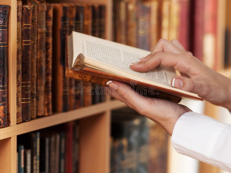 Woman Hands Holding Ancient Books Stock Image - Image of people ...