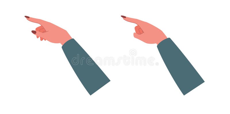 A Woman Hands with Long Nail and Sleeve Hands Point, Scroll Down or Up ...