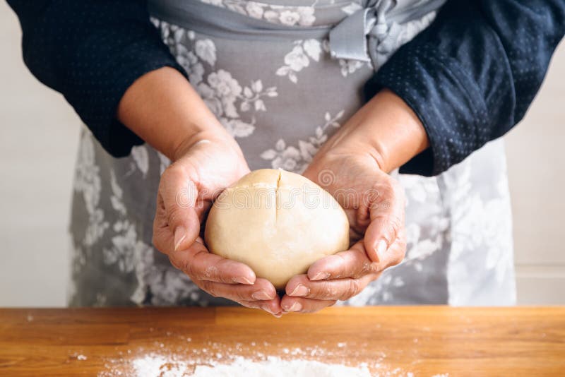 Woman hands making bread stock photo. Image of cuisine - 78926152