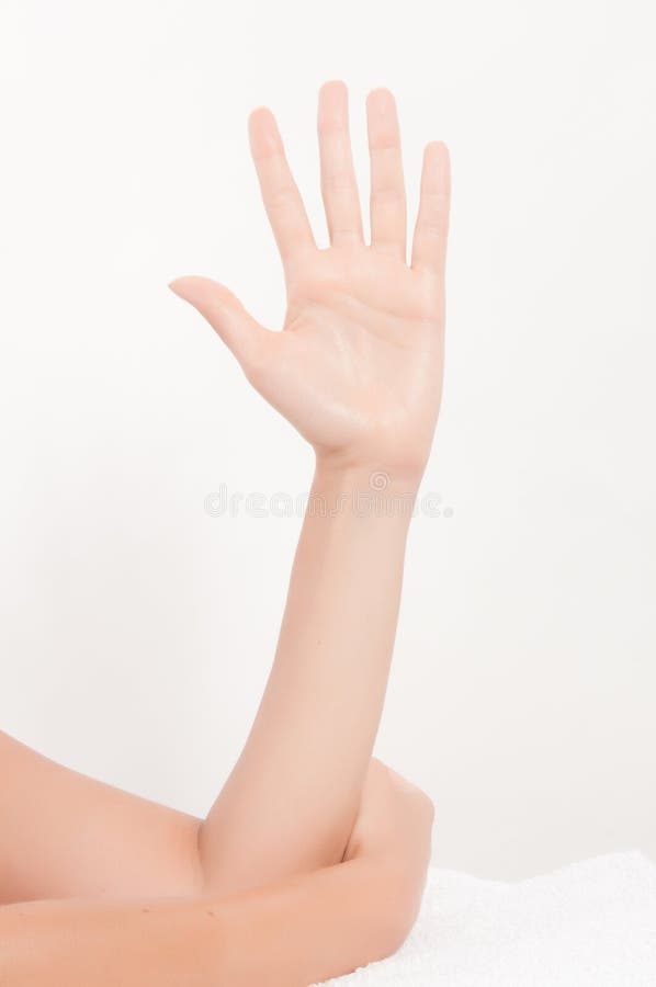 Woman Hands with Number Five Stock Photo - Image of femininity, girls ...