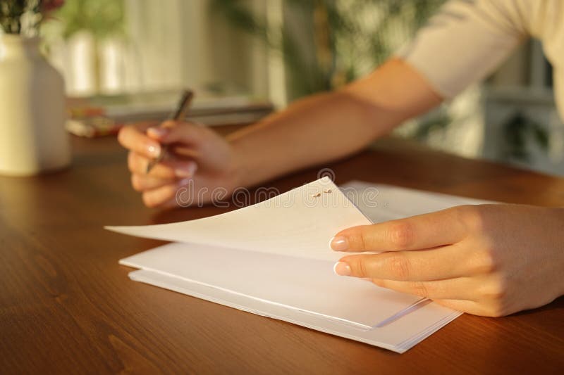 Man Reading a Document from a Wooden Box Stock Photo - Image of ...