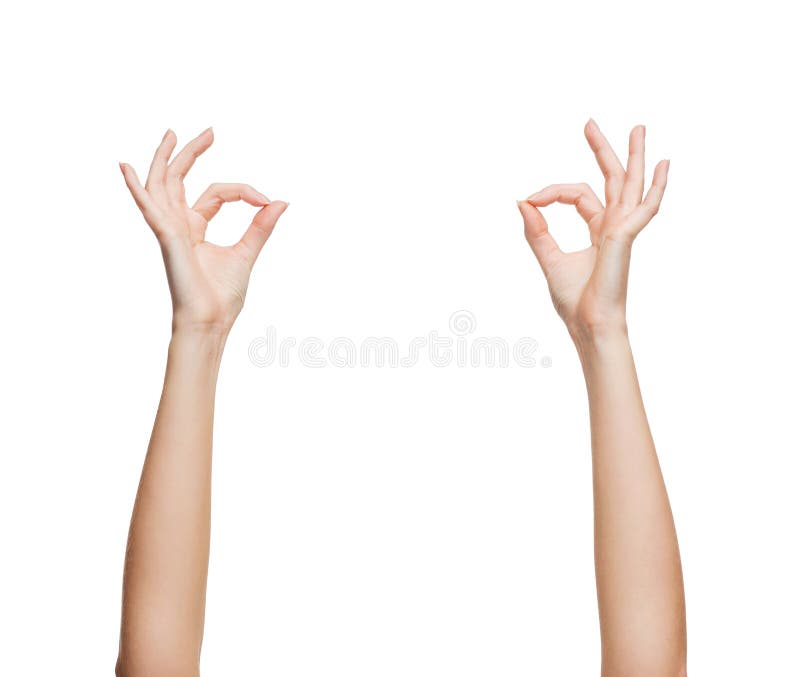 Woman Hands Showing Ok Sign Stock Photo - Image of hands, happiness ...