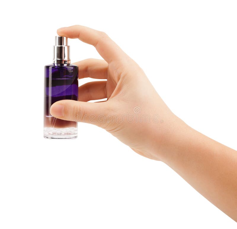 Woman Hands Spraying Perfume Stock Photo - Image of holding, finger ...
