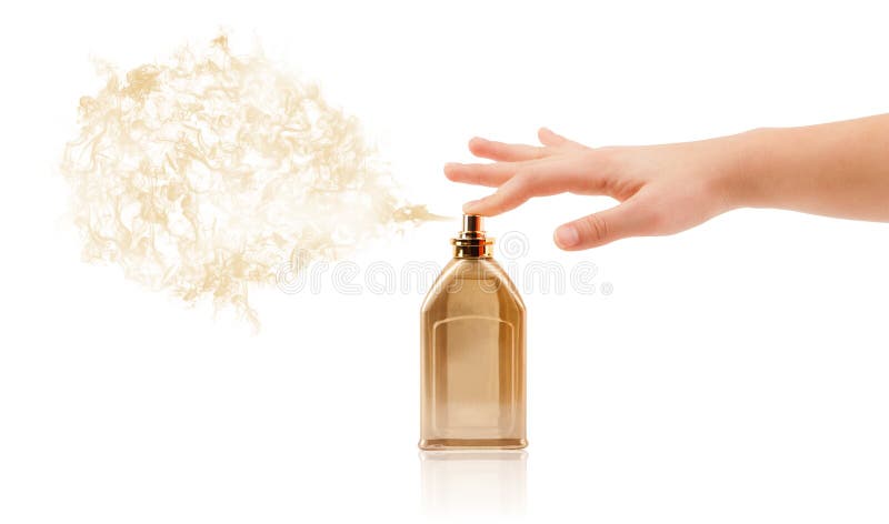 Woman Hands Spraying Perfume Stock Image - Image of fashion, hand: 75559991