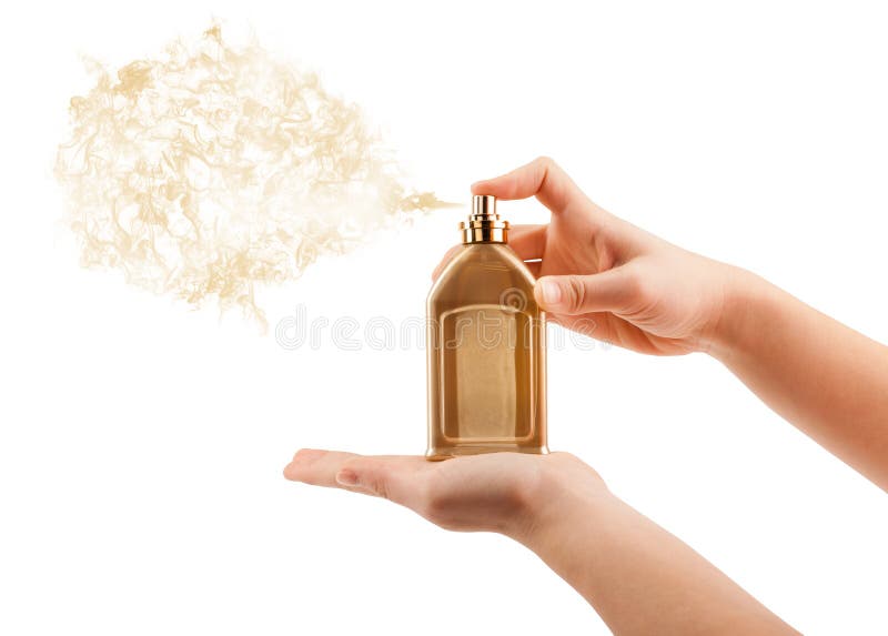Woman Hands Spraying Perfume Stock Photo - Image of care, glass: 79833124