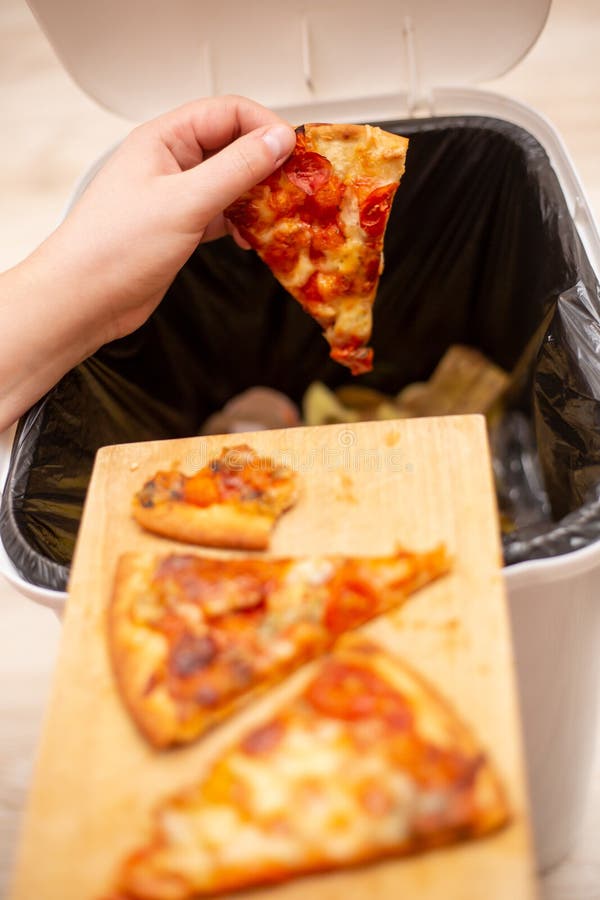 Woman Hands Throwing Food into the Trash, Bin, Waste of Food, Food ...