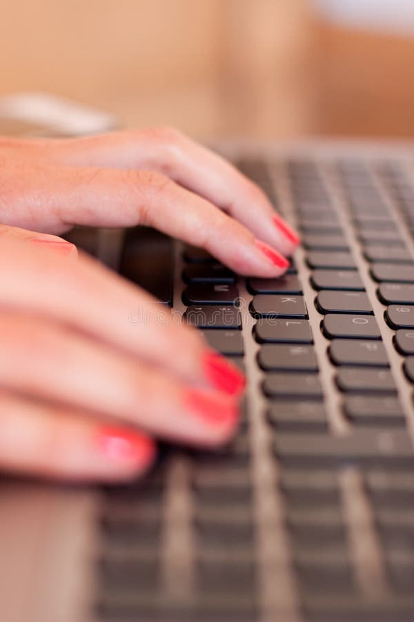Woman hands typing stock photo. Image of keypad, computing - 33546738