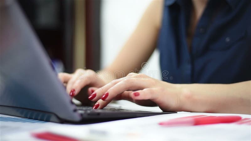 Hands Typing on the Keyboard with Illustrated Letters Stock Video ...
