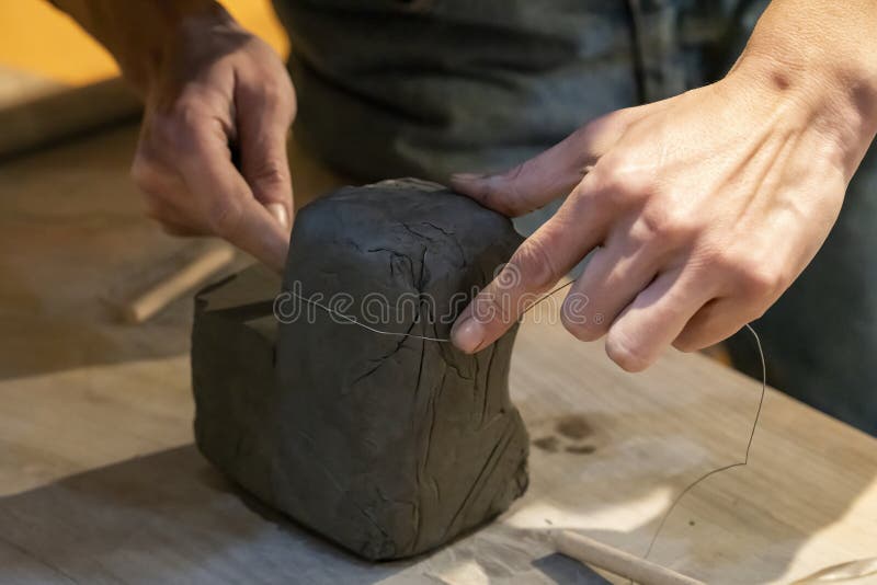 Woman Hands at Work in Workshop Stock Image - Image of manual ...