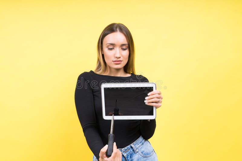 Woman Has Problems with Computer. Concept - Laptop Breakdown. Woman S ...
