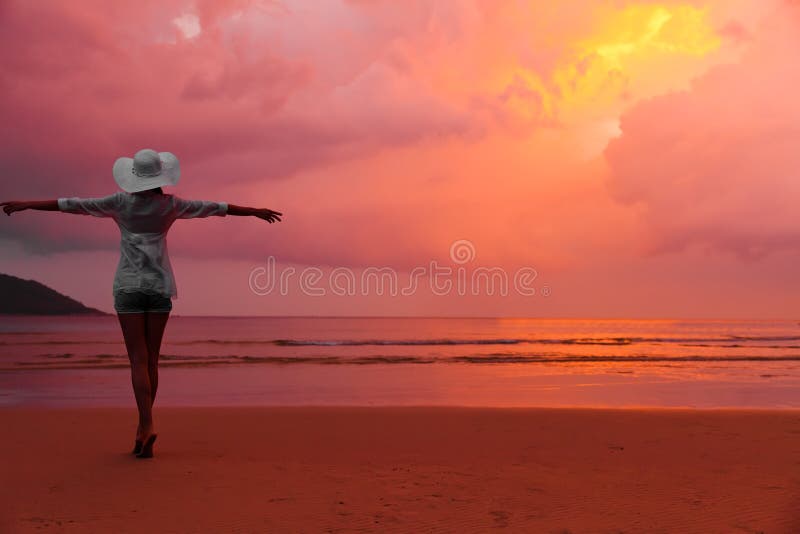 Woman with sand in hands stock image. Image of close - 20727719