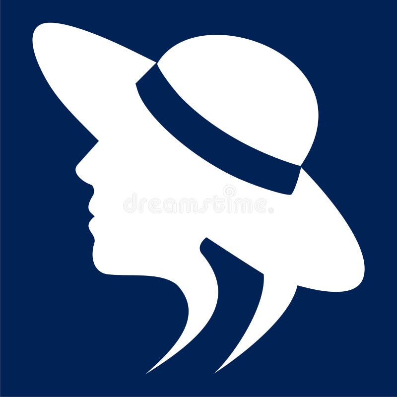 Woman in a Hat - Vector Icon Stock Vector - Illustration of design ...