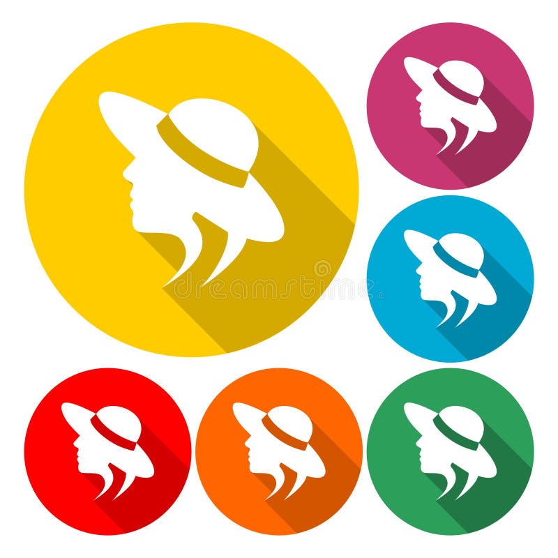 Woman in a Hat - Vector Icon Stock Vector - Illustration of artist ...