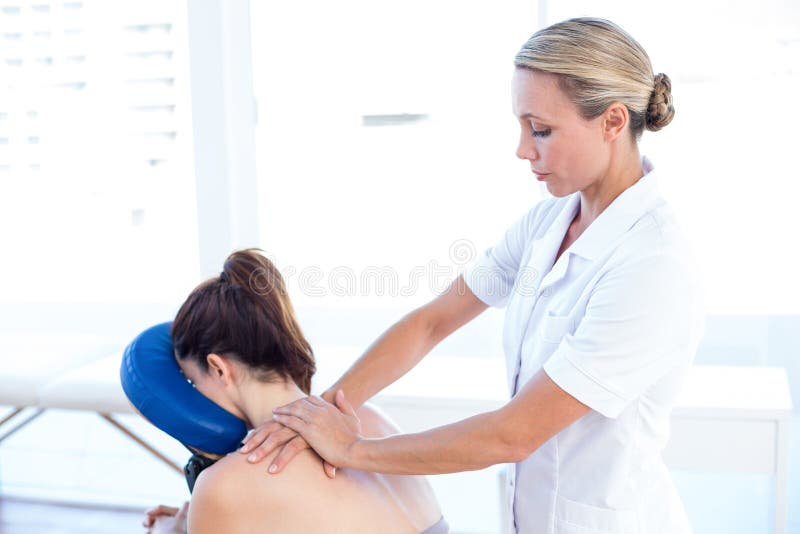 Woman having back massage stock image. Image of relaxing - 53074173