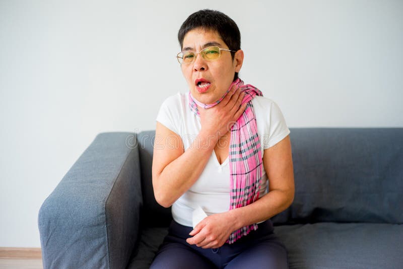 Woman having cold stock image. Image of allergy, female - 97496457