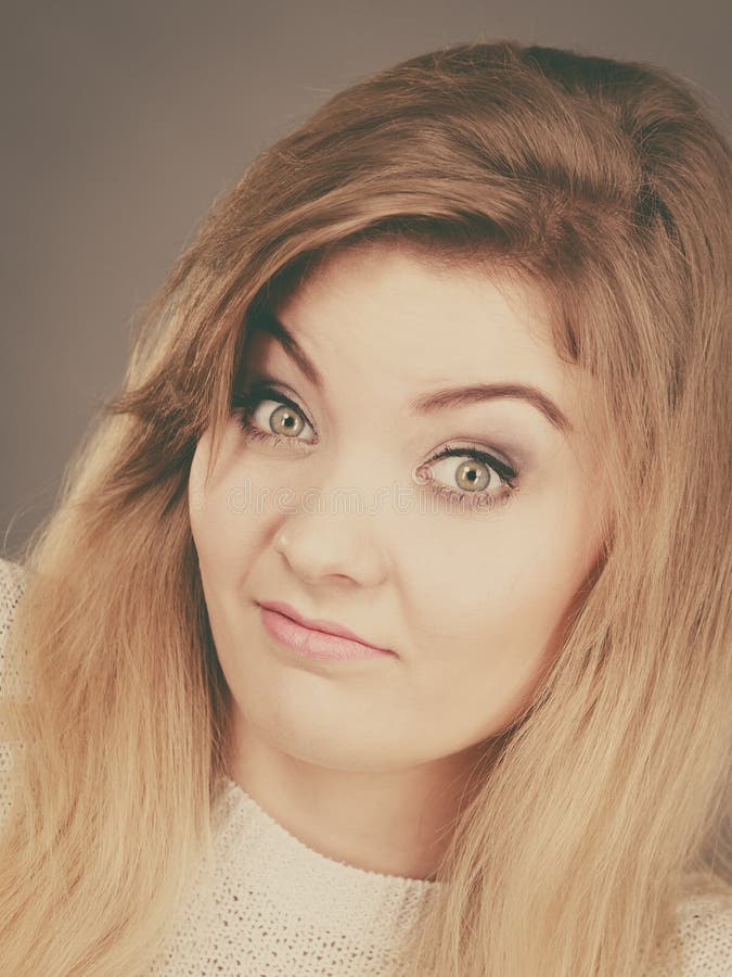 Woman Having Disgusted Face Expression Stock Image - Image of distaste ...