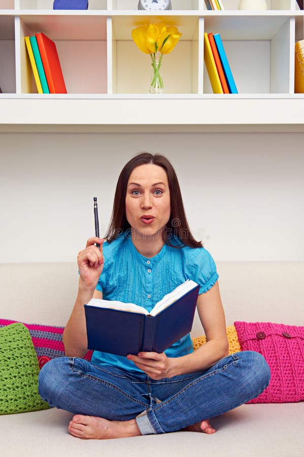 Woman having a good idea stock photo. Image of indoor - 29698532